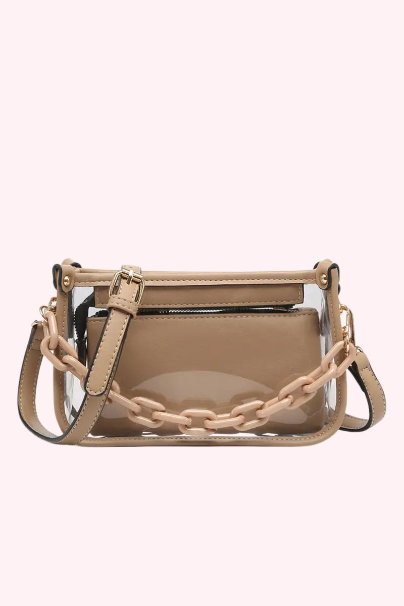 Jessica Clear Crossbody w/ Chain – Obsession Boutique